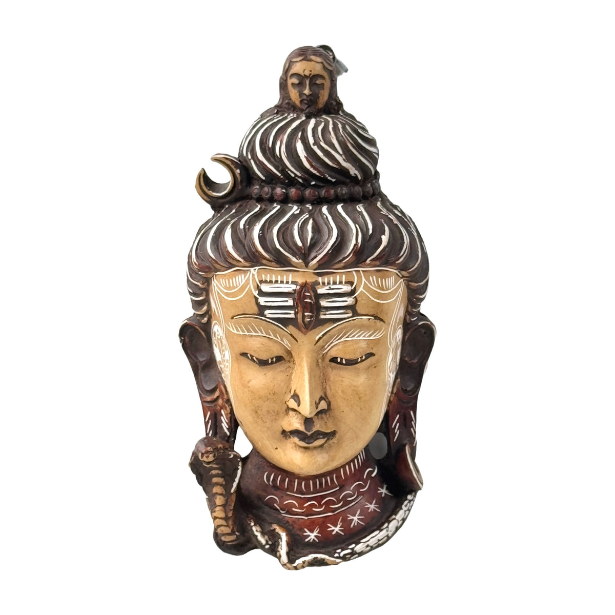Nepali Handcrafted Resin Lord Shiva Face Mask – Spiritual Wall Décor ...