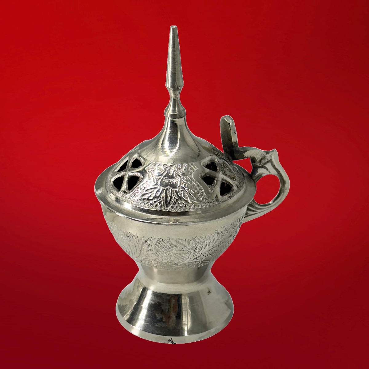 Page Title: Hand-Engraved Brass Dhoopdani with Gold & Nickel Plating ...