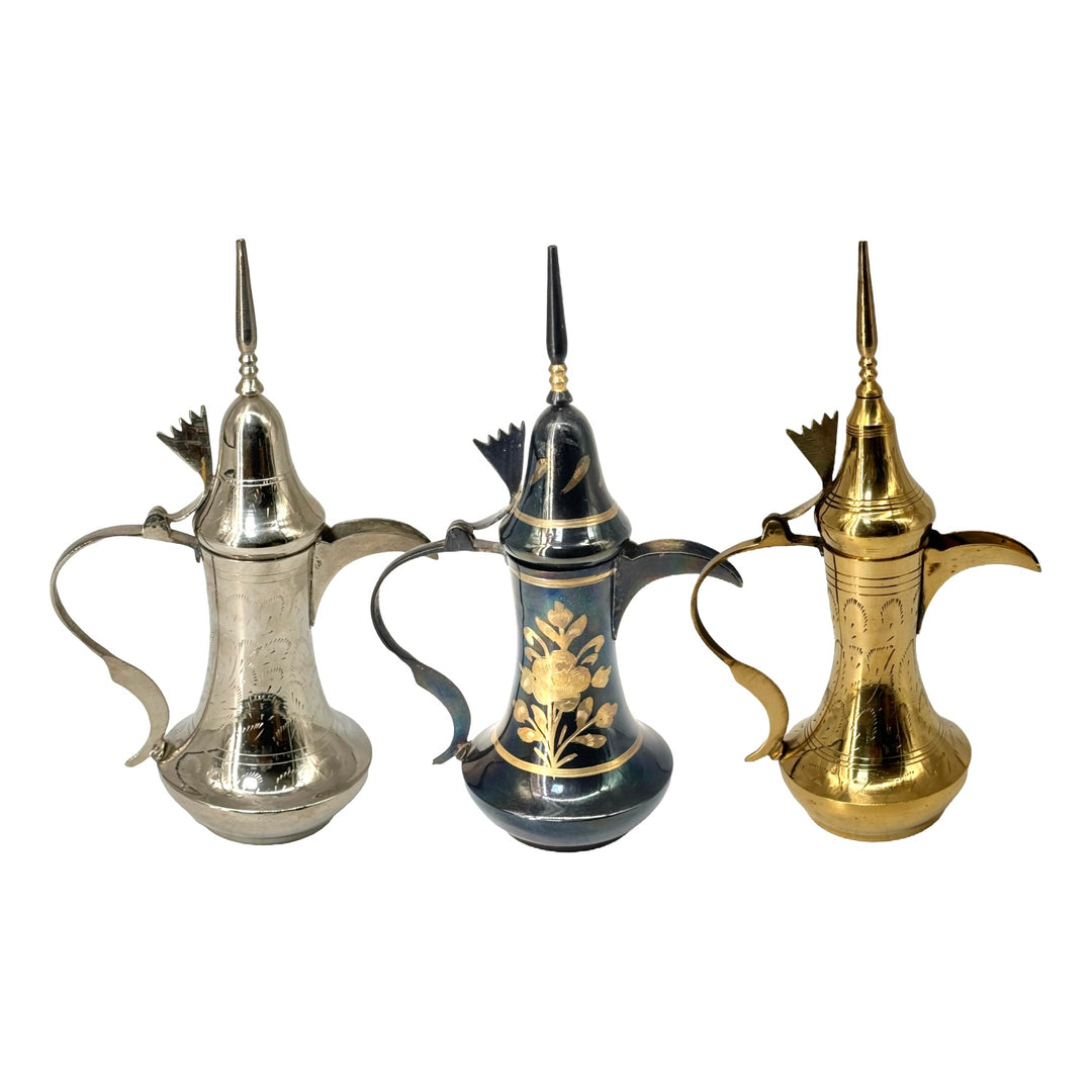 Emirati Traditional Brass Coffee Dallah – Handcrafted Arabic Coffee Pot ...