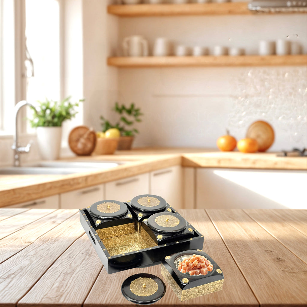 Al Athar Arts - Online Sale Of Wooden Dry Fruit Box Set With Tray With ...